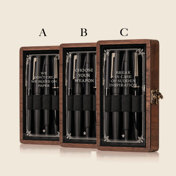 5 Pen Display Case Walnut Veneer – Blue Star Crafts Store